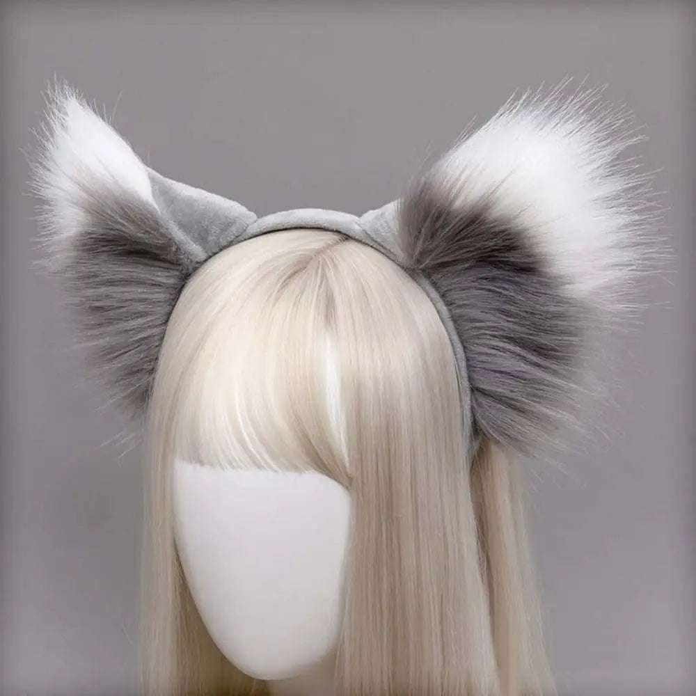 OREILLES DE LOUP GRISES & BLANCHES ÉLÉGANTES & Terre des Loups